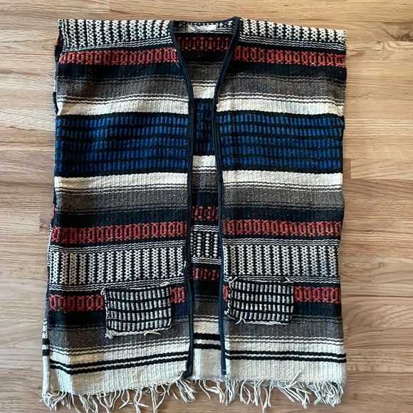 Jackets & Coats | Mexican Biker Vest Woven Drug Rug | Poshmark
